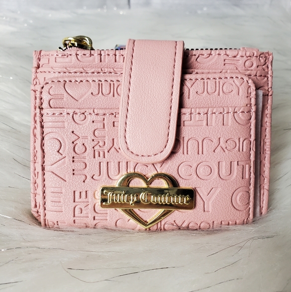 Juicy Couture | Bags | Juicy Couture Blush Glam Tab Card Wallet | Poshmark
